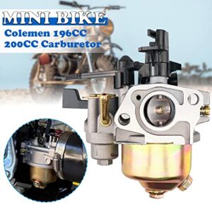 Carburetor w/Main Jet Kit Upgraded carb for Coleman BT200X CT200U Trail CT200U-EX CT200U-EXR Mini Bikes Go-Kart Baja Warrior MB165 MB200 196cc 200cc 212cc 6.5Hp Manual Choke Go kart Carb