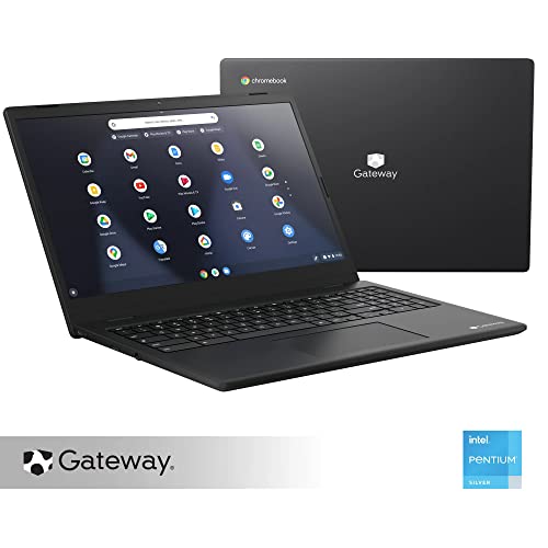 Gateway Chromebook, 15.6" HD, Intel Pentium N6000, Quad Core, 4GB RAM, 128GB Storage, 1MP Webcam, Chrome OS, Black, GCNP41524-BK