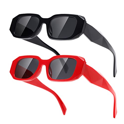 TIANYESY Sunglasses Women Square Men Trendy Show shades Retro fashion vogue UV Protection