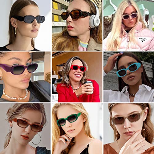 TIANYESY Sunglasses Women Square Men Trendy Show shades Retro fashion vogue UV Protection