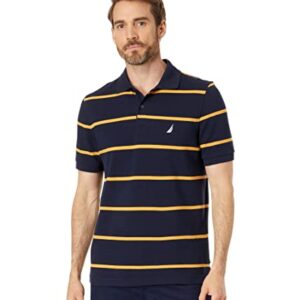 Nautica Men's Classic Fit Striped Deck Polo, Navy, XX-Large