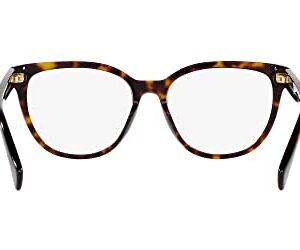 Ralph by Ralph Lauren Women's RA7153 Oval Prescription Eyewear Frames, Shiny Dark Havana/Demo Lens, 53 mm