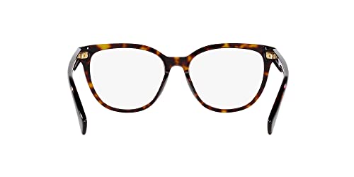 Ralph by Ralph Lauren Women's RA7153 Oval Prescription Eyewear Frames, Shiny Dark Havana/Demo Lens, 53 mm