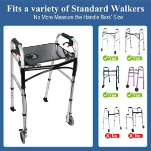 Dotday Walker Tray with Cup Holder, Universal Walker Tray Table for Standard Folding Walker, Mobility Walker Accessories Walker Table, Walker Tray, Medical Equipment for Senior-Black