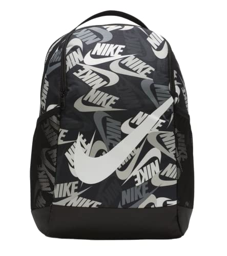 NIKE SPORTSWEAR BRASILIA BACKPACK CU8962-010 18L Black/Glossy White, 18 x 12 x 5 in, Black/Glossy White, 45 x 30 x 12 cm