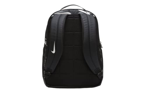 NIKE SPORTSWEAR BRASILIA BACKPACK CU8962-010 18L Black/Glossy White, 18 x 12 x 5 in, Black/Glossy White, 45 x 30 x 12 cm