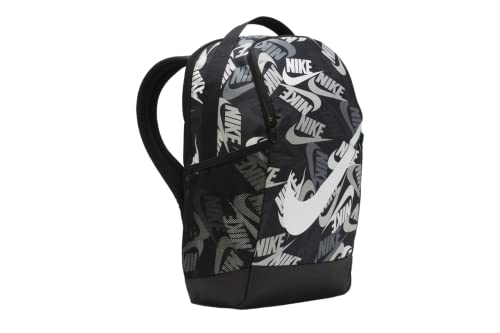 NIKE SPORTSWEAR BRASILIA BACKPACK CU8962-010 18L Black/Glossy White, 18 x 12 x 5 in, Black/Glossy White, 45 x 30 x 12 cm