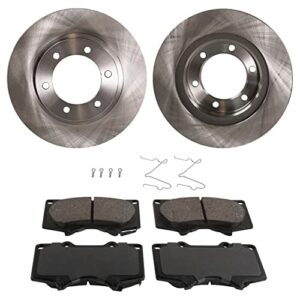 ichipy brake rotor brake pad kit fits front solid set of 3 4wd (cast iron)16592604 04465az100 0446504090 0446535250 04465 0446535330 12144129 4351235321 eht976h 044650k280 50009760 0446560320 4605a481