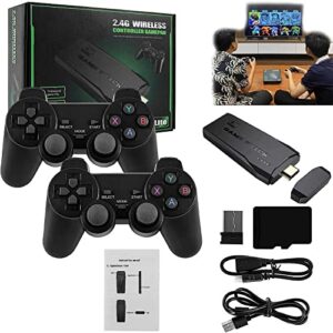 wireless retro game console, new game stick lite 2023 best childhood memories, plug and play video game stick built in 10000+ games,9 emulator console,dual 2.4g wireless controllers,4k hdmi output