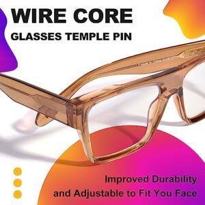 VISOONE Square Full Rim Blue Light Blocking Glasses Large Fashion Computer Multi Colors Eyeglass Frame Women Men ALBA