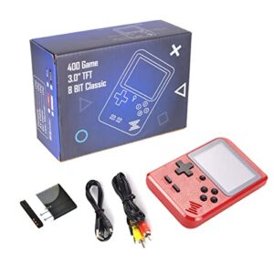 Retro Mini Game Machine,Handheld Game Console with 400 Classical FC Games 2.8-Inch Color Screen Support for TV Output , Gift Birthday for Kids, Adults(GameRed-400)