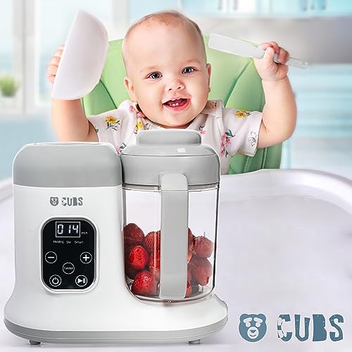 CUBS Smart Touch Screen Baby Food Maker. Easy Multi Functional Steamer, Processor And Puree Blender. Auto Cooking & Grinding. Baby Food Processor Machine