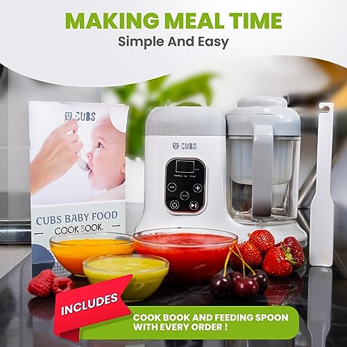 CUBS Smart Touch Screen Baby Food Maker. Easy Multi Functional Steamer, Processor And Puree Blender. Auto Cooking & Grinding. Baby Food Processor Machine