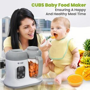 CUBS Smart Touch Screen Baby Food Maker. Easy Multi Functional Steamer, Processor And Puree Blender. Auto Cooking & Grinding. Baby Food Processor Machine