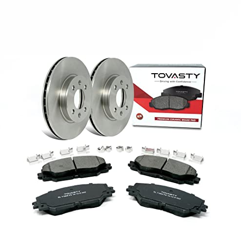 [Front] TOVASTY Brake Pads and Rotors Kit for Fo(rd F-(250 Super Duty 2015-2016 OE-Series [BKN0780]