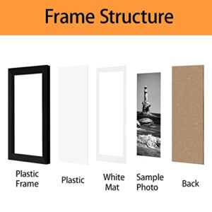 5x7 Picture Frame Set of 5, Display Pictures 4x6 with Mat or 5x7 Without Mat, Wall Gallery Photo Frames or Tabletop Display