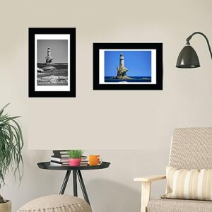 4x6 Picture Frame Set of 5, Display Pictures 3.5x5 with Mat or 4x6 Without Mat, Wall Gallery Photo Frames or Tabletop Display