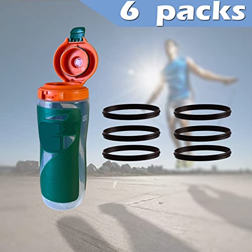 Replacement Gaskets Compatible with Gatorade Gx Water Bottle - 6pcs Silicone Lid Seal Replacement Accessories, Compatible with Gatorade Water Bottle