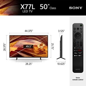 Sony 50 Inch 4K Ultra HD TV X77L Series: LED Smart Google TV KD50X77L- 2023 Model, Black