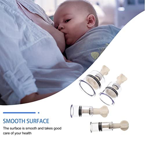 FOMIYES 4pcs Nipple Suckers Breast Sucker Women Inverted Nipple Corrector Nipple Pullers Female Breastfeeding Aspirators Vacuum Suction Cup for Breastfeeding Mother