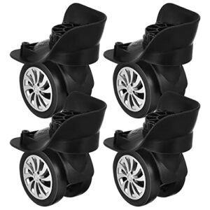 besportble 4pcs luggage wheels replacement plastic left right swivel luggage suitcase caster wheels 360 degree rotation luggage wheel for travel customs box