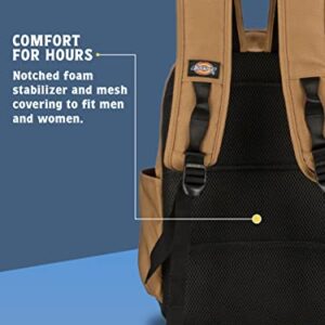 Dickies Journeyman Extra Large Capacity Backpack Classic Logo Water Resistant Casual Daypack for Travel Fits 15.6 Inch Notebook (Brown Duck)