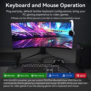 AIMVICE Keyboard and Mouse Adapter Compatible with Nintendo Switch/Xbox Series (X/S)/Xbox One/PS4/PS3, Video Game Converter, Adjustable Mouse Sensitivity, Support Customize Keys