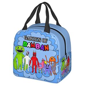 kzeuhsn garten of ban ban cartoon cute lunch box bag reusable leak-proof insulated men and women adult lunch totes office picnic work outdoor