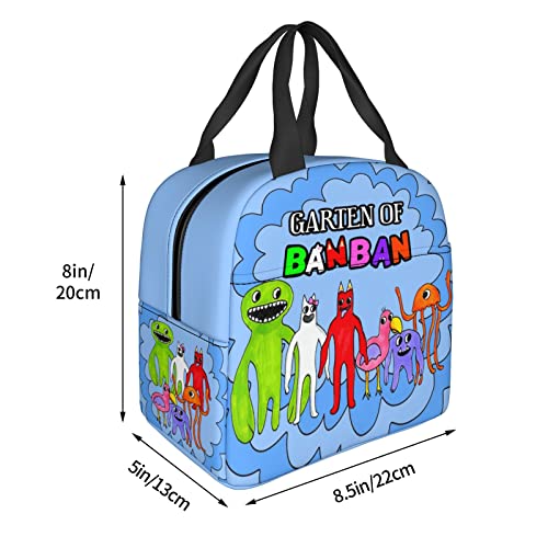 kzeuhsn Garten of Ban Ban Cartoon Cute Lunch Box Bag Reusable Leak-Proof Insulated Men and Women Adult Lunch Totes Office Picnic Work Outdoor