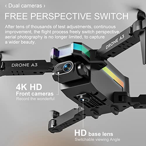 Drones with Camera for Adults 4K, Mini Drone with Dual HD FPV Camera Remote Control Toys Gifts for Boys Girls with Altitude Hold Headless Mode for Traveling