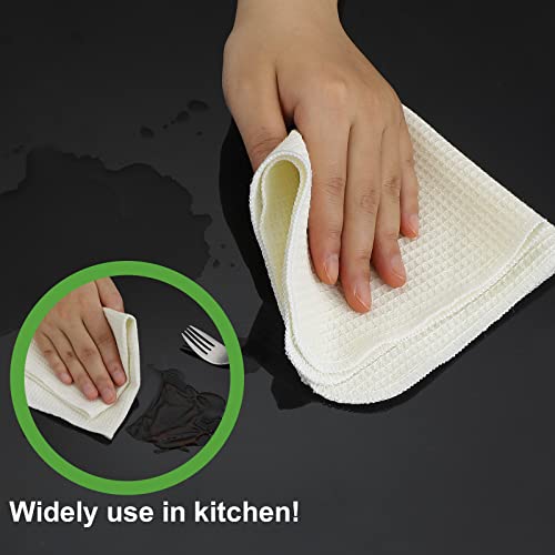 meekoo 40 Pcs Reusable Paper Towels Washable Paperless Paper Towels Highly Absorbent Reusable Kitchen Towels Kitchen Wash Cloths for Dishes Organic Cotton Napkins for Cleaning Bathroom, 10 x 12 Inch