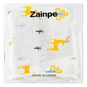 Zainpe 6Pcs Muslin Baby Burp Cloths for Baby Cotton Soft Burping Cloths with 6 Absorbent Layers Drooling Bib Newborn Towel for Unisex Infant Toddler Boys Girls Feeding Teething Sleeping 19.7 X 10.6 in