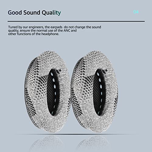 Wzsipod Cooling-Gel QuietComfort 35 / QC 35ii Replacement Ear Pads for Bose Headphones, Compatible with Bose QC45 QC35 QC25 QC2 QC15/ Around-Ear 2 AE2i AE2w/ SoundTrue & SoundLink Series (Grey Fabric)