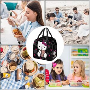 Jizokacw Cartoon Lunch Bag With Front Pocket Waterproof Lunch Tote Bag Portable Insulated Lunch Box for Teen Girl Boy