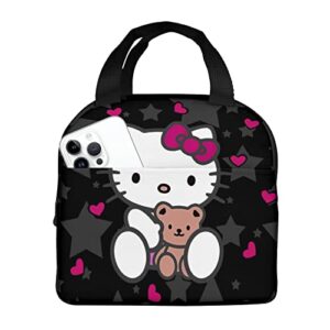 Jizokacw Cartoon Lunch Bag With Front Pocket Waterproof Lunch Tote Bag Portable Insulated Lunch Box for Teen Girl Boy