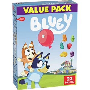 bluey fruit flavored snacks, treat pouches, gluten free, 22 ct