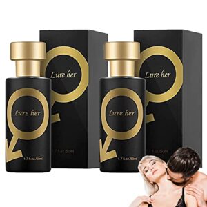 maxcate 2pack pheroman cologne,lure her perfume for men,neolure perfume for him,golden pheromone cologne for men attract women (2 pack)