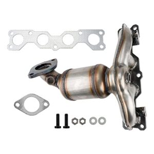 PHILTOP Catalytic Converter Direct Fits Forte 2010-2013 2.4L 2L, Optima 2009-2010, 2013-2015 2.4L, Rondo 2.4L, Sonata 2.4L, Stainless Steel Shell Inlet/Outlet Catalyst Convertor (EPA Complaint)