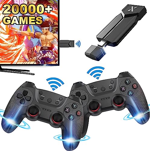 GamesPower Wireless Retro Game Console, Handheld Console, 20000+ Games, Plug and Play Video Game Stick, 4K HDMI Output, 9 emulators, Dual 2.4G Wireless Controllers (Special Edition)