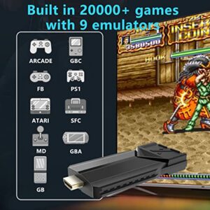 GamesPower Wireless Retro Game Console, Handheld Console, 20000+ Games, Plug and Play Video Game Stick, 4K HDMI Output, 9 emulators, Dual 2.4G Wireless Controllers (Special Edition)