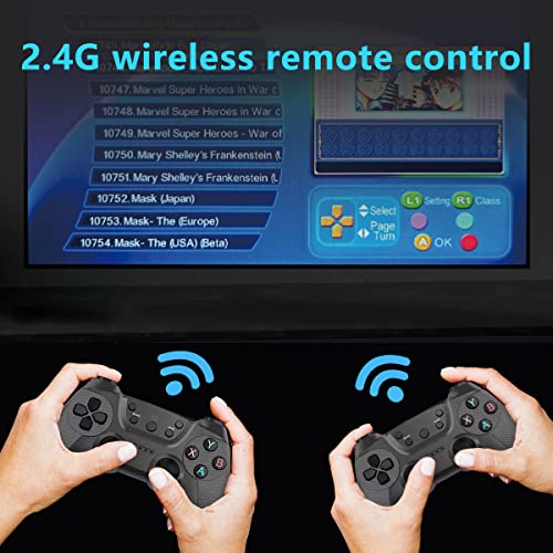 GamesPower Wireless Retro Game Console, Handheld Console, 20000+ Games, Plug and Play Video Game Stick, 4K HDMI Output, 9 emulators, Dual 2.4G Wireless Controllers (Special Edition)