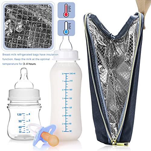 WYKOO 3 Pieces Portable Thermal Baby Bottle Bag, Insulated Baby Bottle Bags, Baby Bottle Cooler Tote Bags, Travel Baby Bottle Holder Tote, Nursing Bottle Cooler Warmer Bag for Outing Milk Bottle Storage