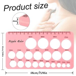 YOUHA Nipple Ruler, Nipple Rulers for Flange Sizing Measurement Tool, Silicone & Soft Flange Size Measure for Nipples, Breast Flange Measuring Tool Breast Pump Sizing Tool-New Mothers Musthaves (PINK)