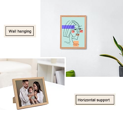 puthiac 8"x10" Oak Wood Picture Frame - 8x10 Photo Frame, 8x10 Picture Frame Wood, Natural Solid Wooden Picture Frames for Wall Art Photo and Prints (Set of 1)