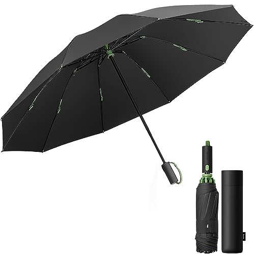 BENEUNDER 45 Inch Travel Umbrella for Rain, Fodable Compact Umbrella Lightweight, Travel Umbrella for backpack, Compact Umbrella for Rain and Wind, Mini Umbrella