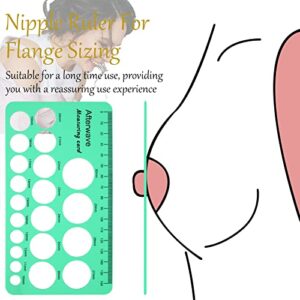 Nipple Ruler, Nipple Rulers for Flange Sizing Measurement Tool, Silicone & Soft Flange Size Measure for Nipples with Circle Templates, Breast Pump Sizing Tool - Mothers Day Gifts