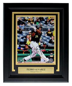 pedro alvarez pirates signed/autographed 8x10 photo framed lojo 161476 - autographed mlb photos