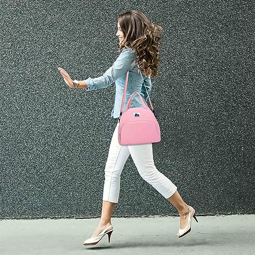 BAGBEBAG Lunch Bag Women, Premium Insulated Lunch Bag For Women Man, Large Adult Lunch Box with Adjustable Strap, Cooler Tote Bag for Office Work Picnic (Light Pink)