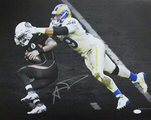 aaron donald los angeles rams signed/autographed 16x20 photo jsa 159809 - autographed nfl photos