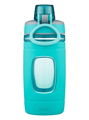 bubba Flo Kids Water Bottle, Mixed Berry & Flo Kids Water Bottle with Leak-Proof Lid, 16oz Dishwasher Safe Water Bottle for Kids, Impact and Stain-Resistant, Aqua Waters